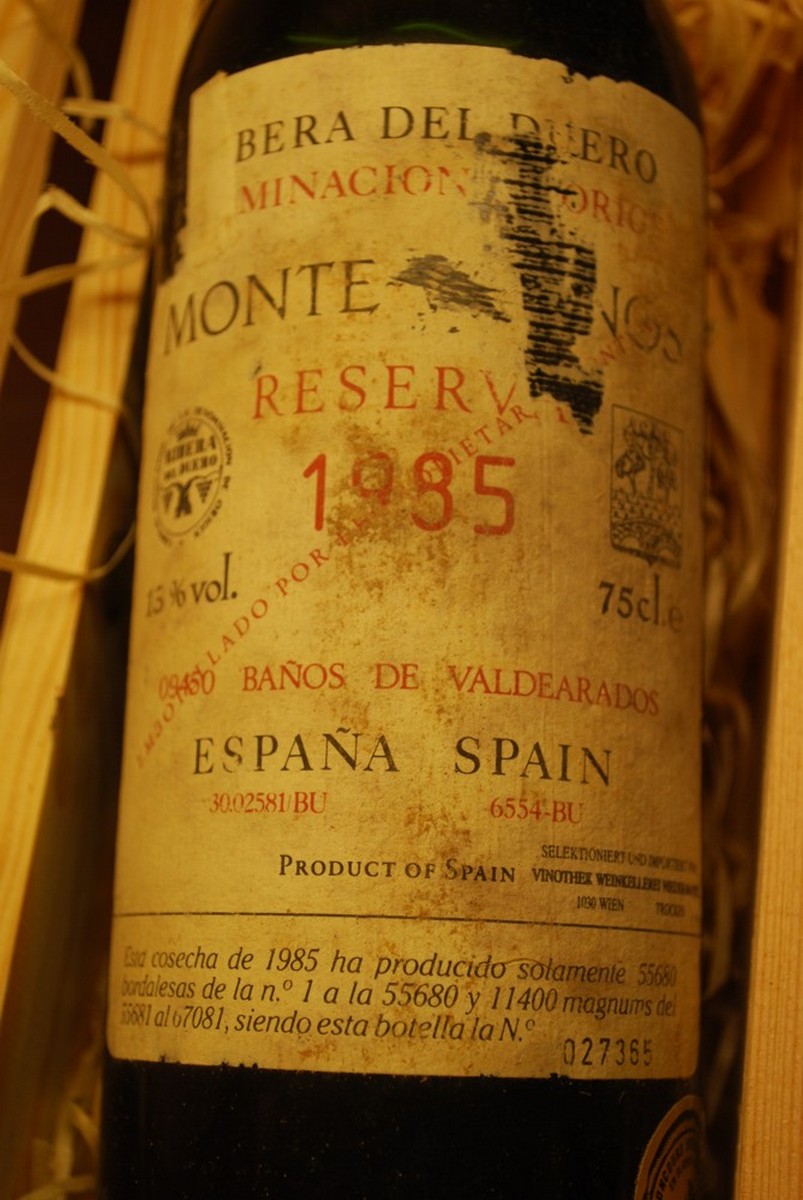 Wine 1985: Monte Vannos 1985 Ribera del Duero - fine and rare wine ...